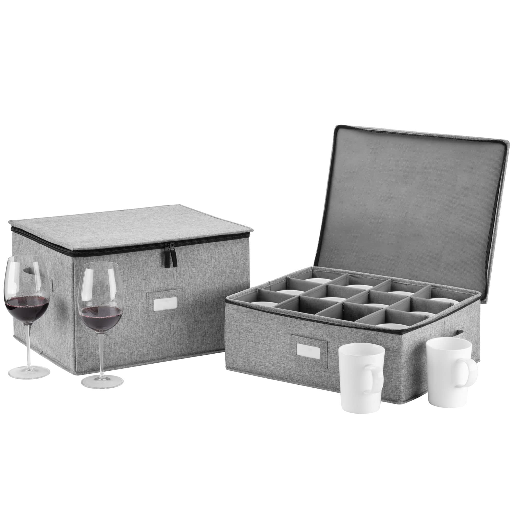 Latitude Run® Wine Glass Storage And Cup Storage Case - Set Of 2 ...