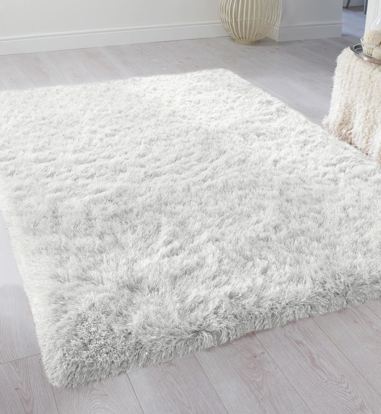 Ivy Bronx Sherborne Handmade Shag White Area Rug & Reviews | Wayfair