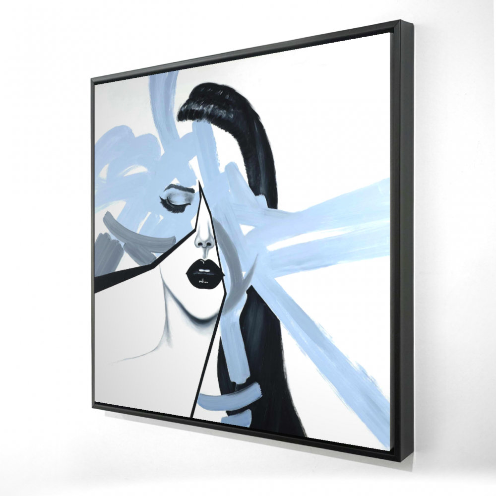 Begin Edition International Inc. " Abstract Blue Woman Portrait " | Wayfair