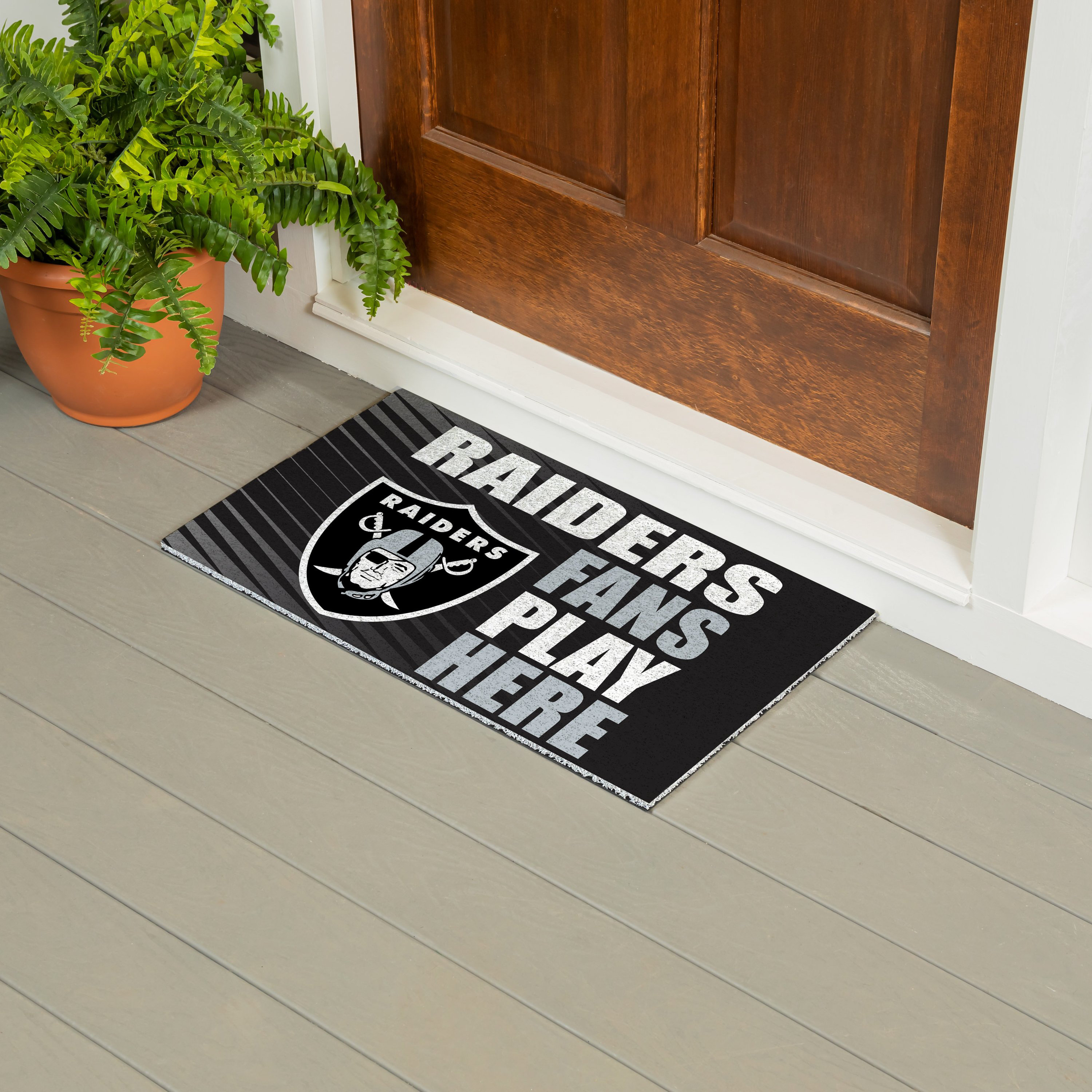 Ebern Designs LAS VEGAS RAIDERS Fan PVC Mat, 28"x16" | Wayfair