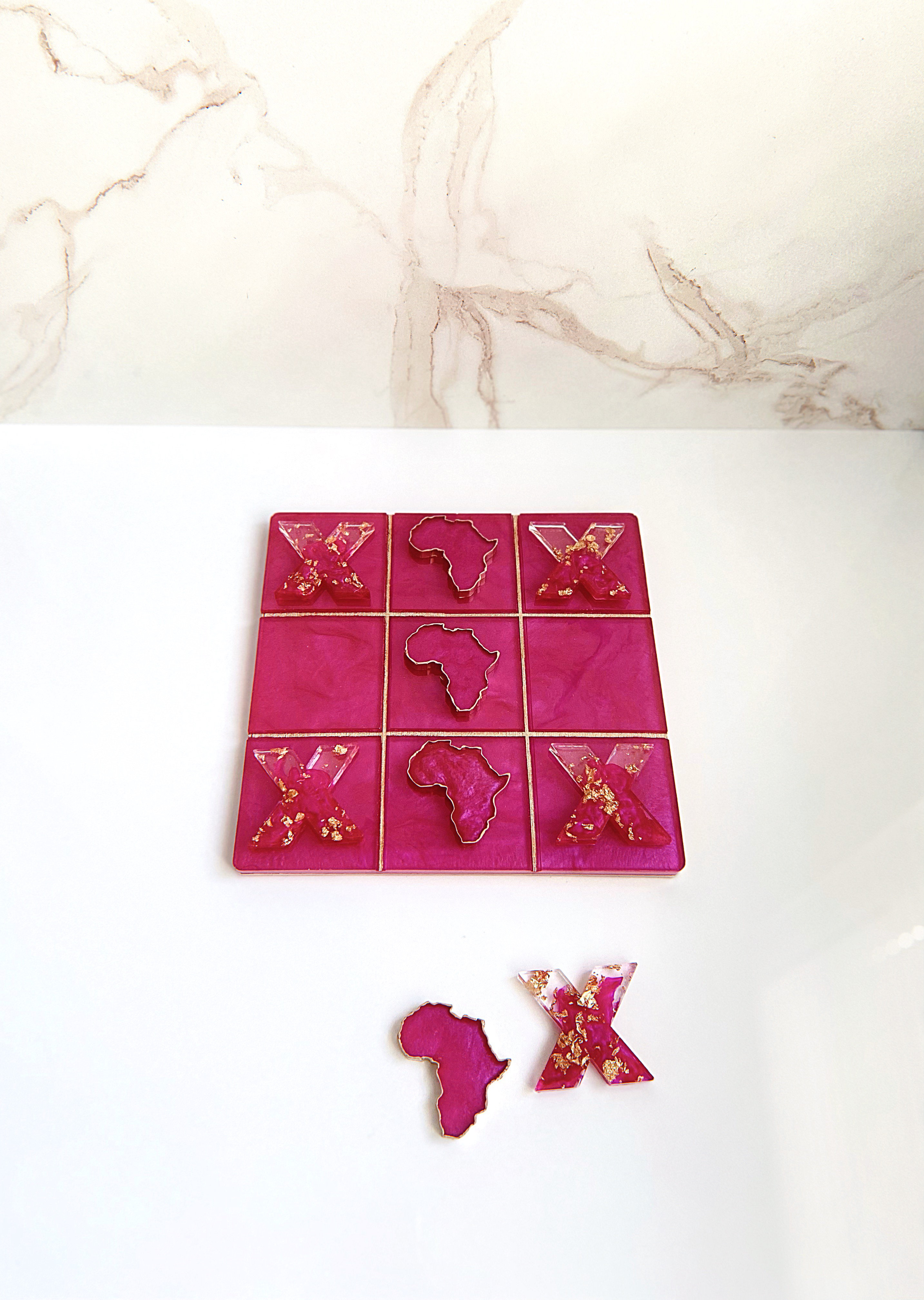 Rain Sky Home Decor Tic Tac Toe Africa - Pretty in Pink - Wayfair Canada