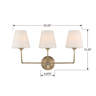 Birch Lane™ Gable 3 - Light Dimmable Vanity Light | Wayfair