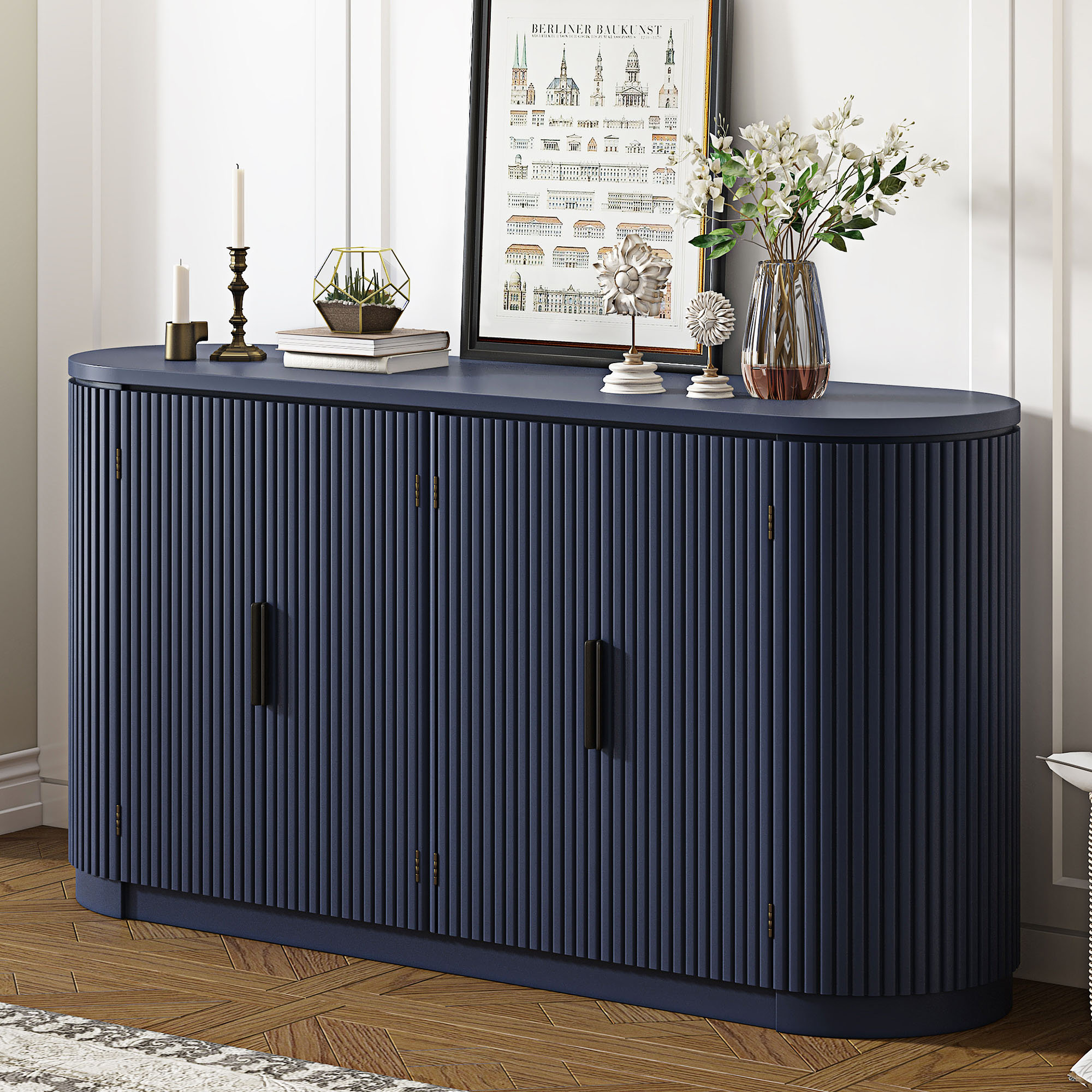 Corrigan Studio® Vertical Striped Door Storage Cabinet | Wayfair