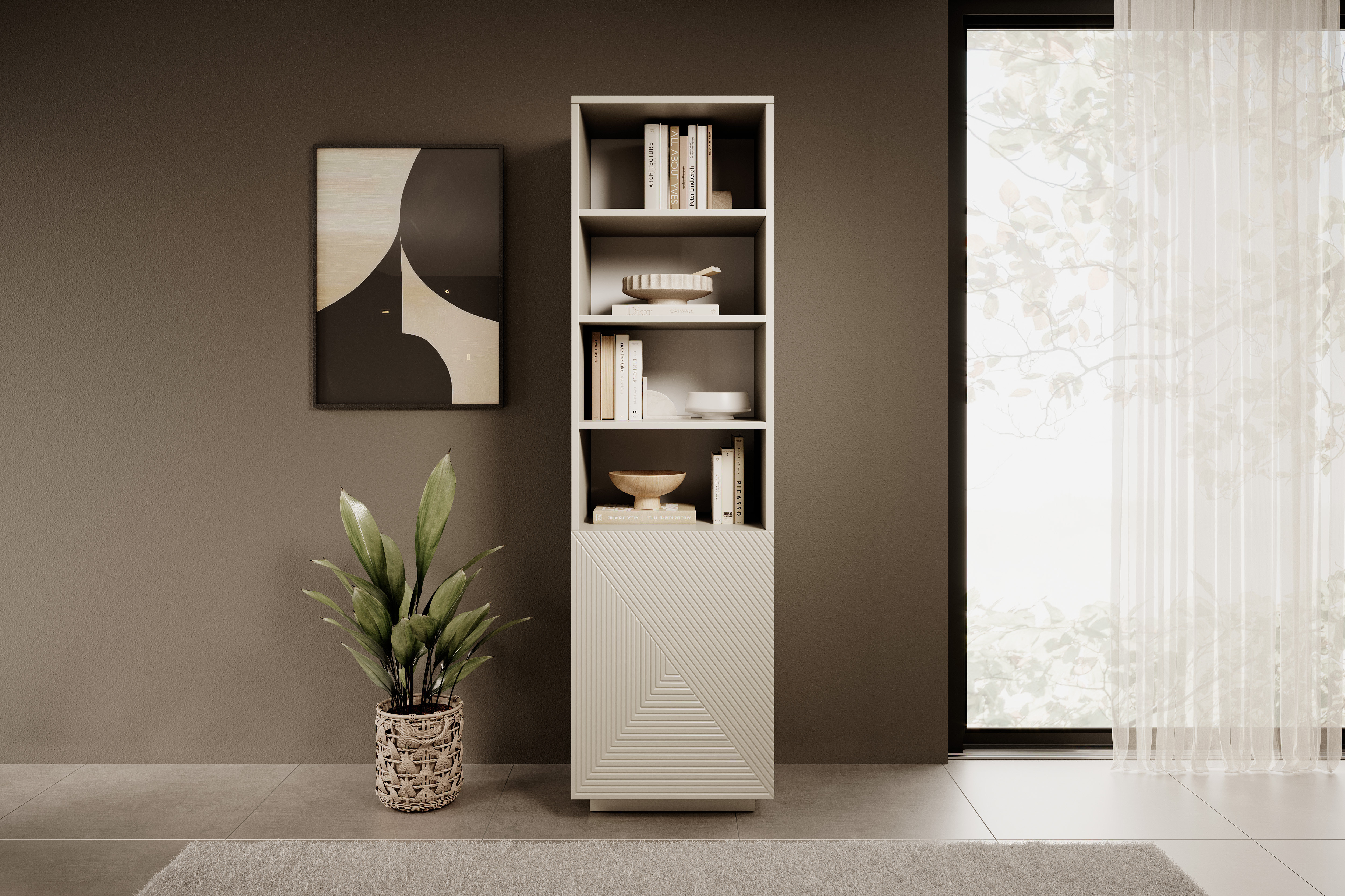 Brayden Studio Ayliah 180cm H x 50cm W Standard Bookcase | Wayfair.co.uk