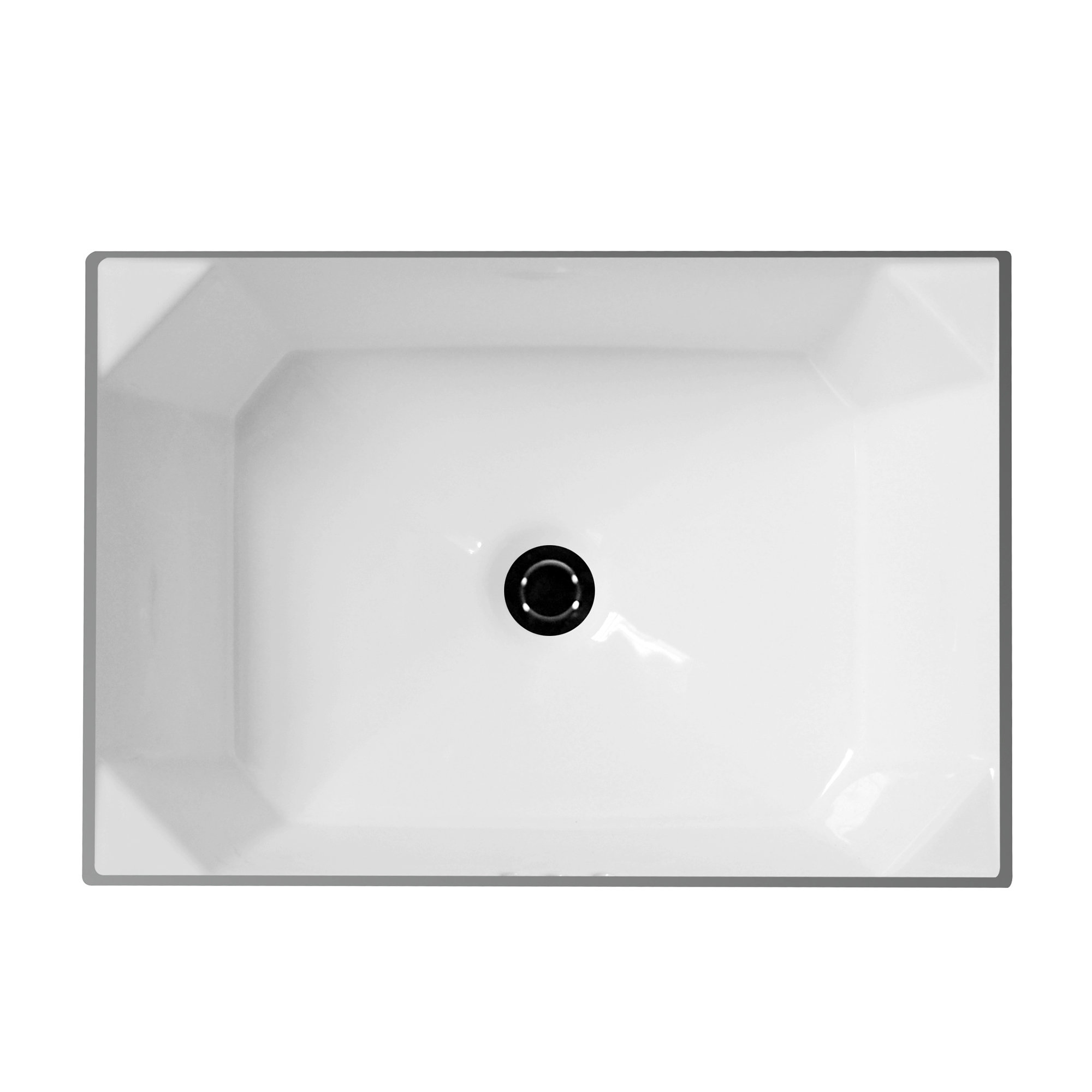 Icera Richmond Undermount Lavatory White Bathroom Sink, 18” x 12 ...