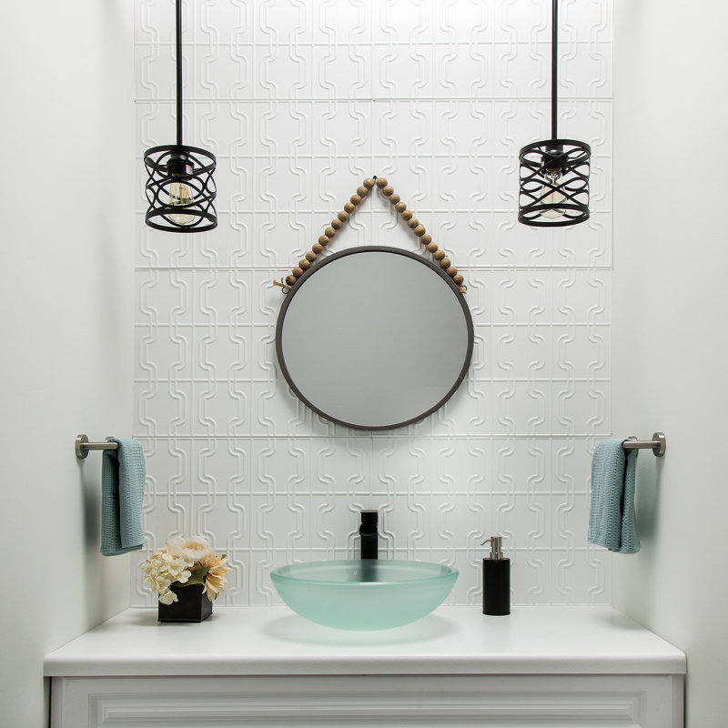 Fasade FASÄDE Chain Decorative Vinyl 18in x 24 Backsplash Panel | Wayfair