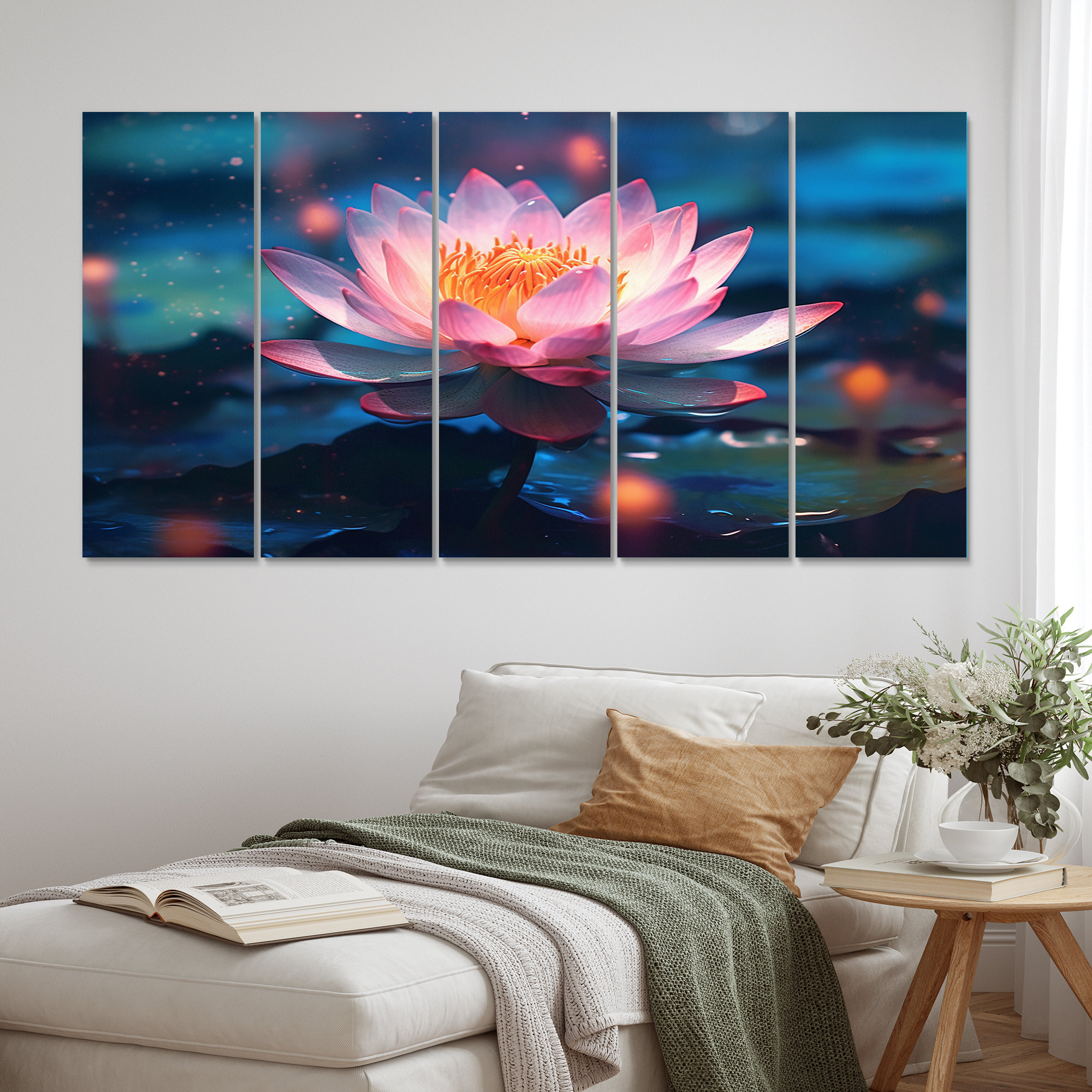 Dakota Fields Blossoming Wild Lotus In Pond - Lotus Canvas Print - 5 ...
