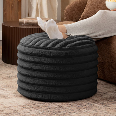 black ottoman stool