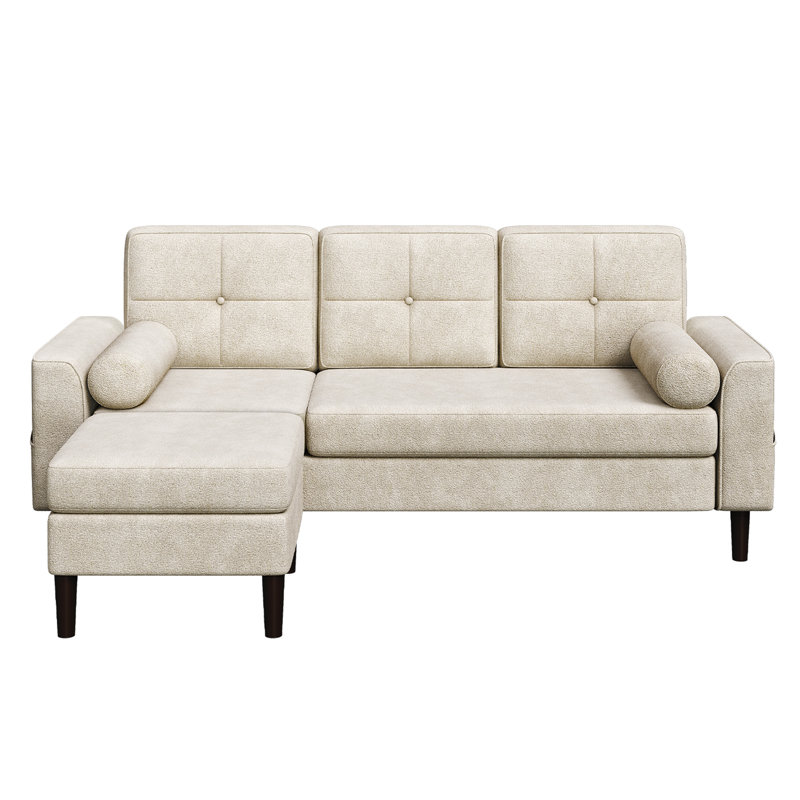 Ebern Designs Leionna 78" Reversible Upholstered Sectional Sofa with ...