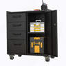 Latitude Run® Sturdy Metal Tool Storage Cabinet With Wheels - Tool ...
