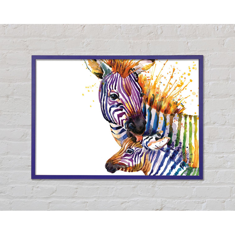 Latitude Vive Zebra Paint Splatter - Single Picture Frame Art Prints ...