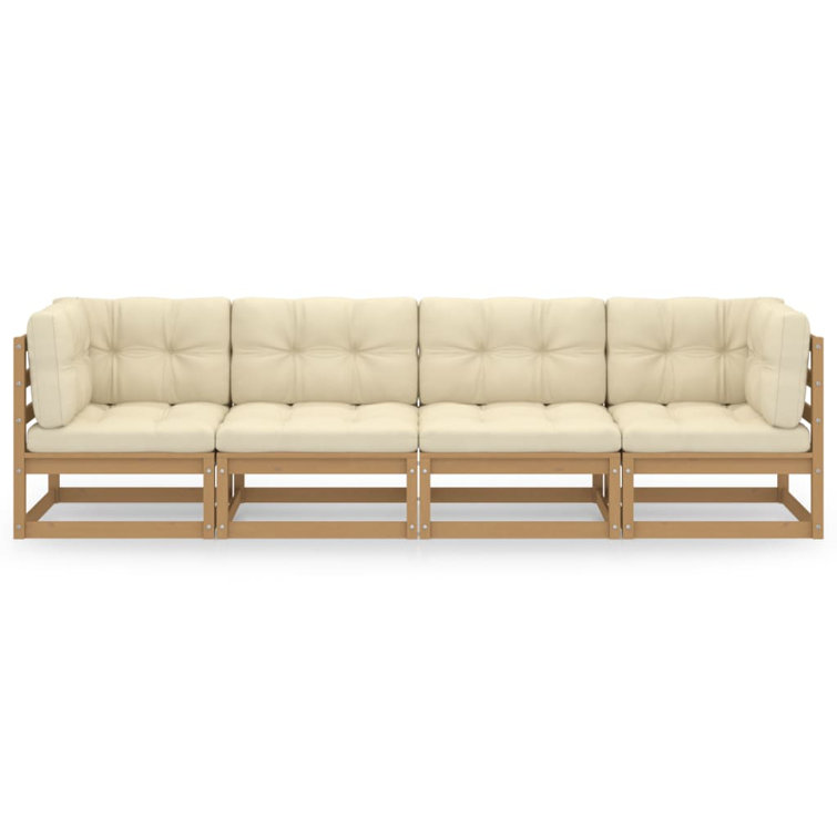 Latitude Run Housum 70cm Wide Outdoor Garden Sofa with Cushions ...
