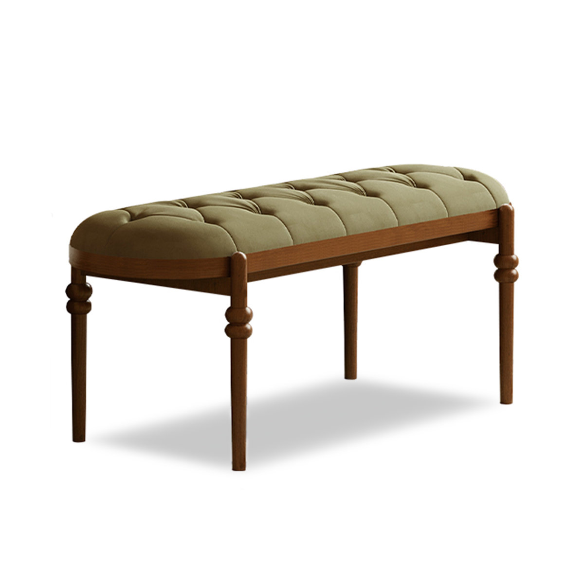 EliteFurnishings American Country Solid Wood Bedside Stool Leather ...