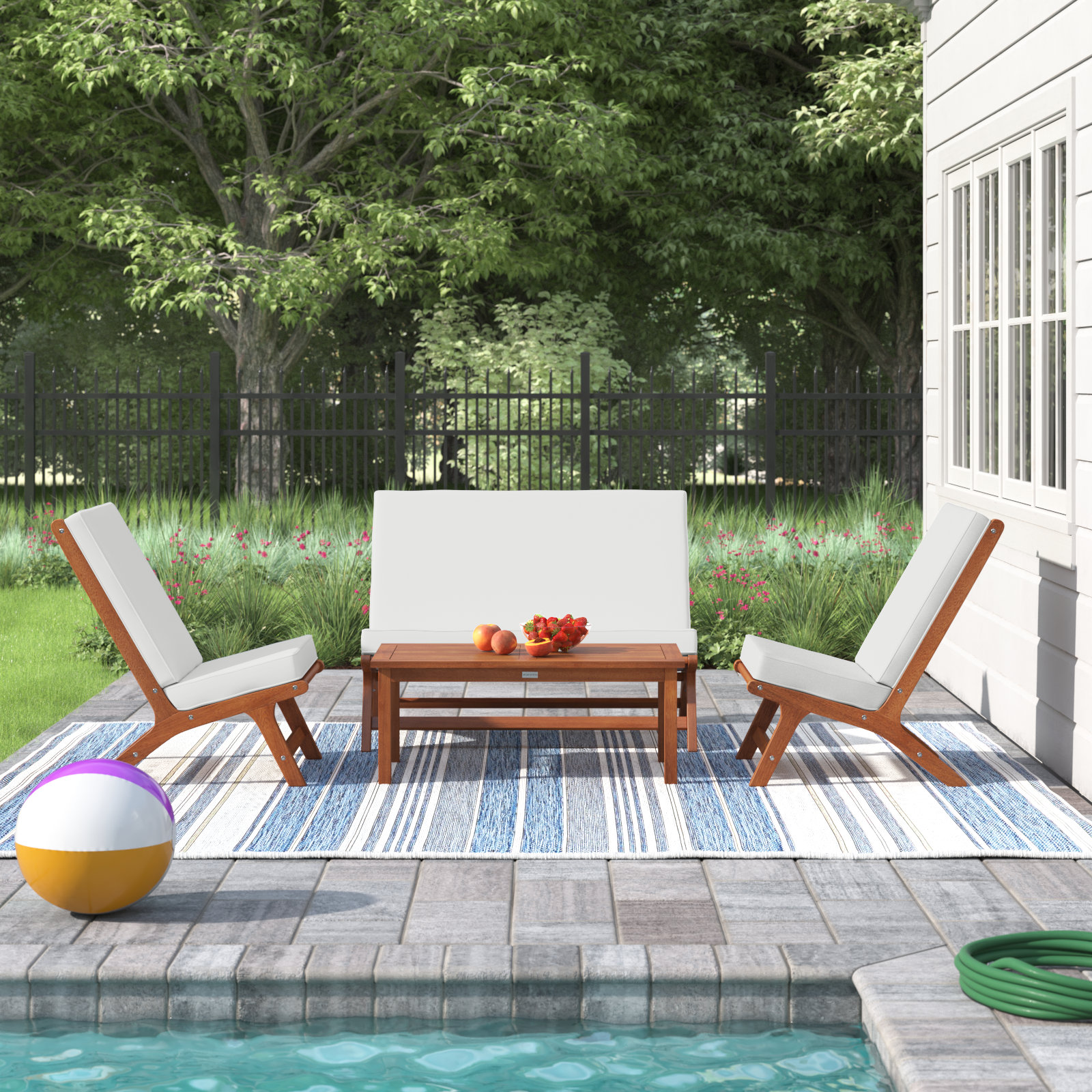 Freeport Park® Eubank 4 Piece Sofa Seating Group with Cushions ...