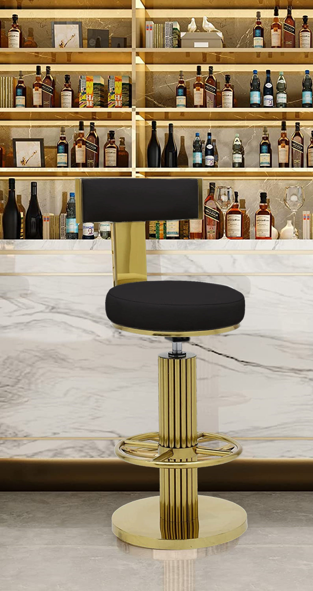 Infinity Furniture Import Infinity Swivel Bar Stool With Adjustable ...