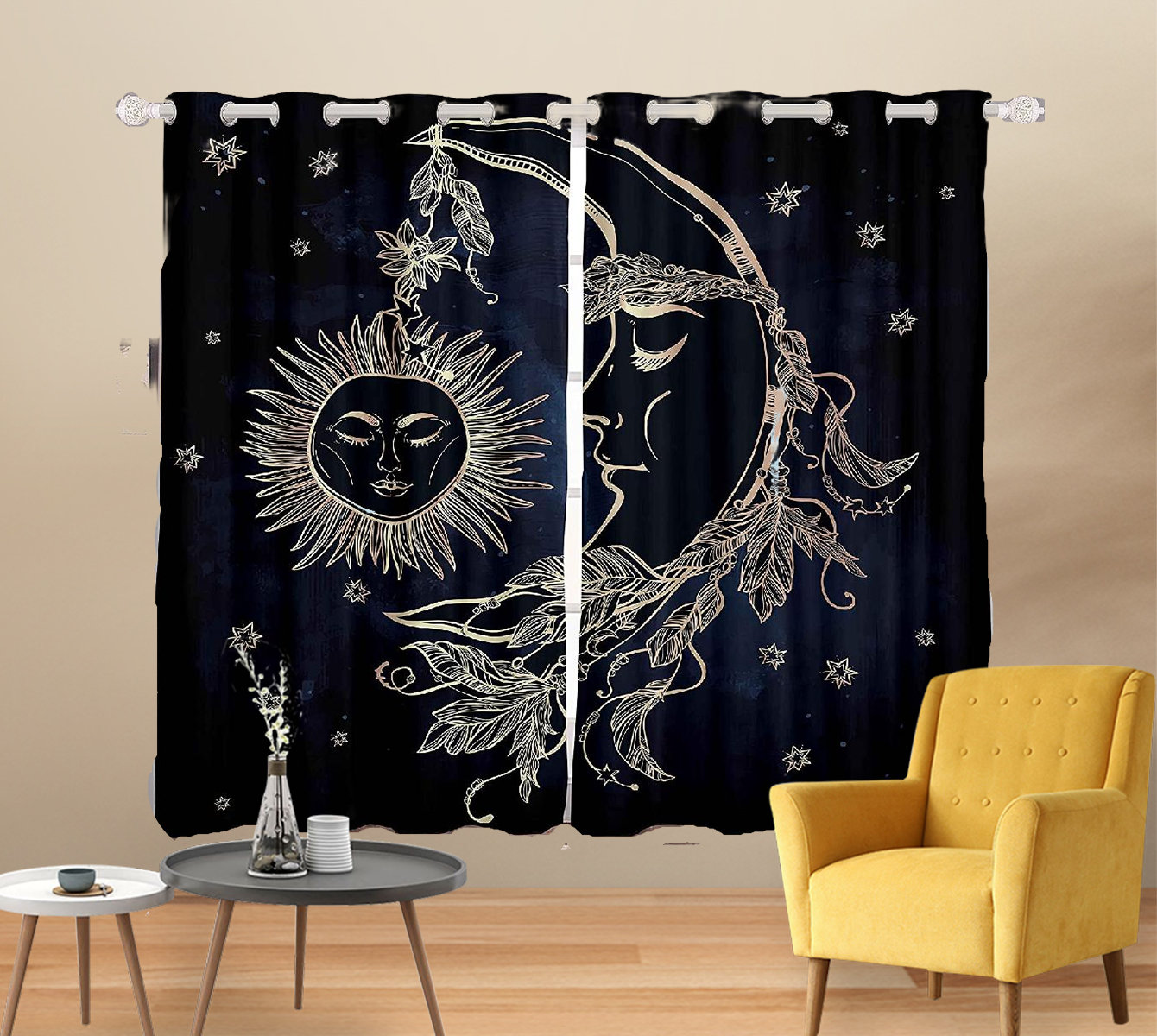 Trinx Emellia Room Darkening Thermal Grommet Curtain Panels - Wayfair ...