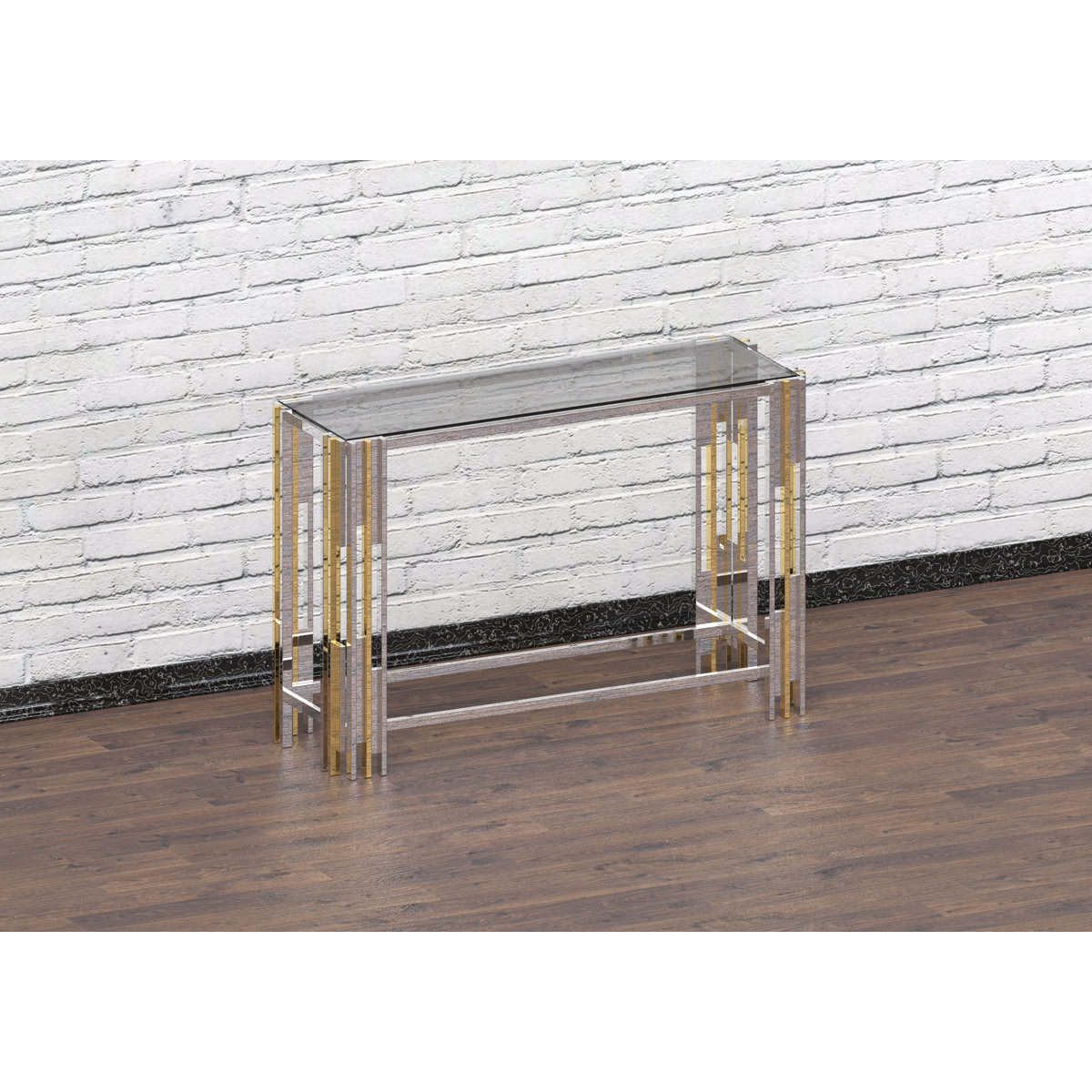 Mercer41 Inc Stainless Steel 51" Console Table | Wayfair