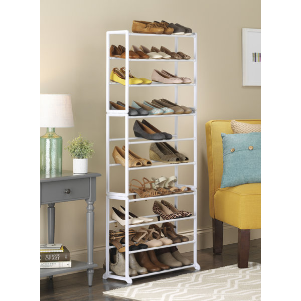 Rebrilliant Floor 10-Tier 30 Pair Shoe Rack & Reviews | Wayfair