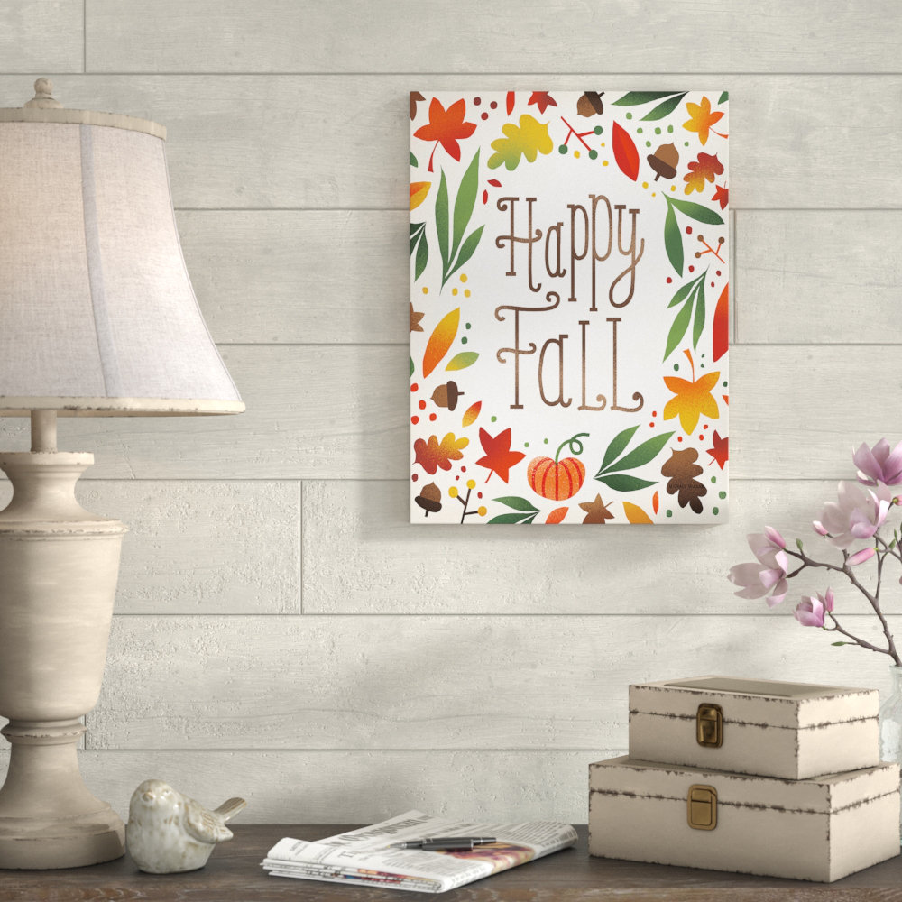 August Grove 'Harvest Time Happy Fall' Acrylic Painting Print on ...