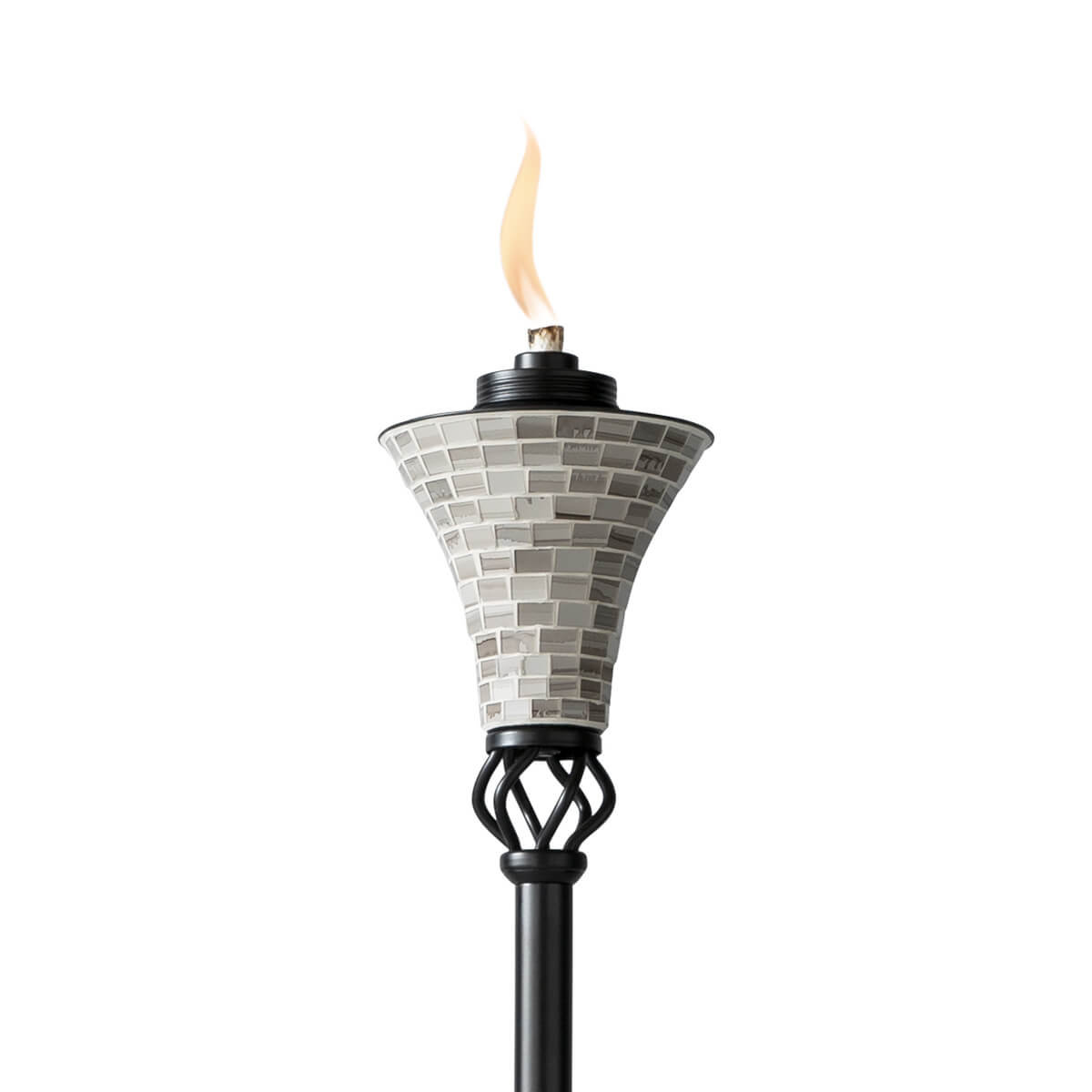TIKI Brand TIKI® Brand Easy Pour 62 Inch TIKI Torch Ceramic Mosaic Gray ...