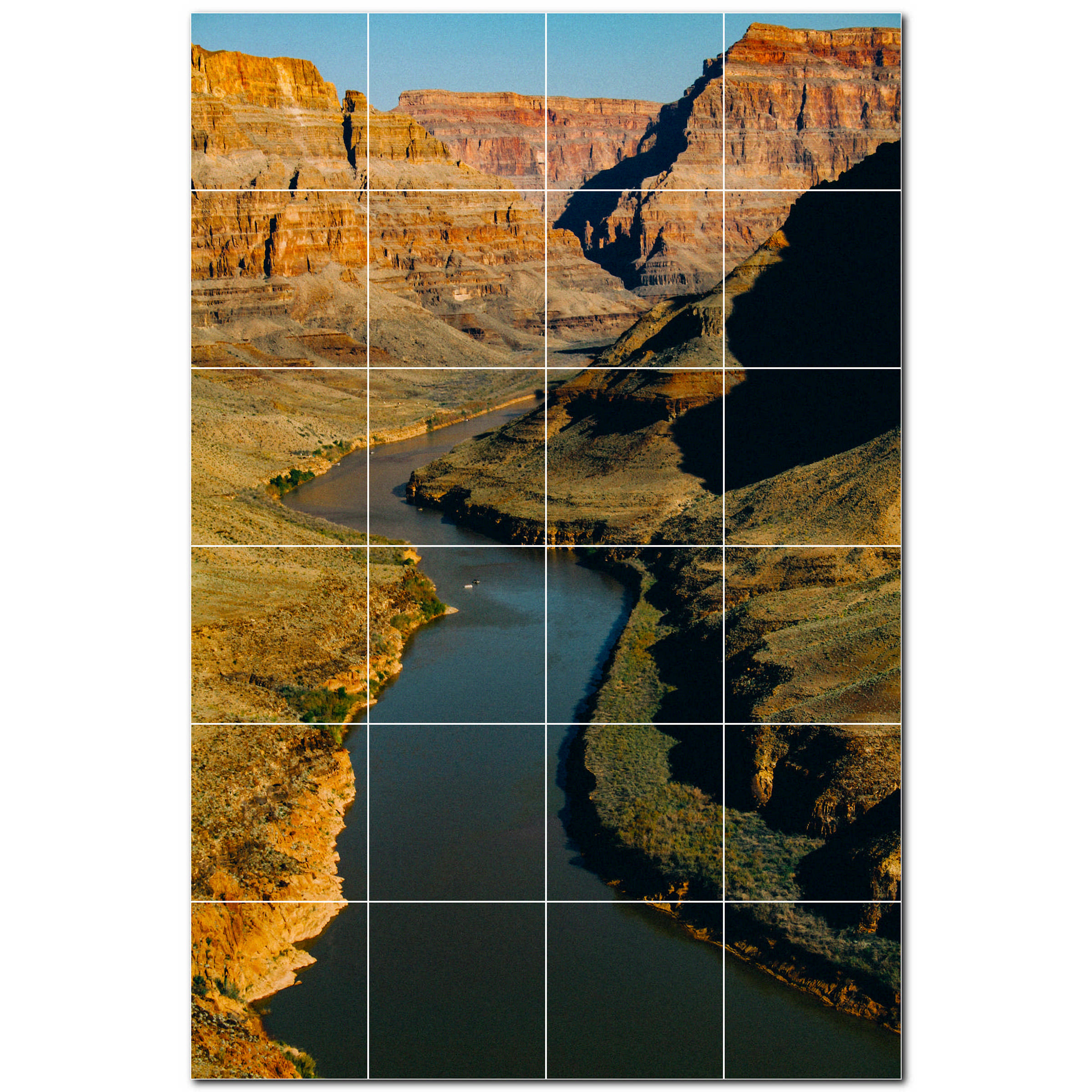 Picture-Tiles.com 32" x 48" Ceramic Canyon Photo Decorative Mural Tile ...