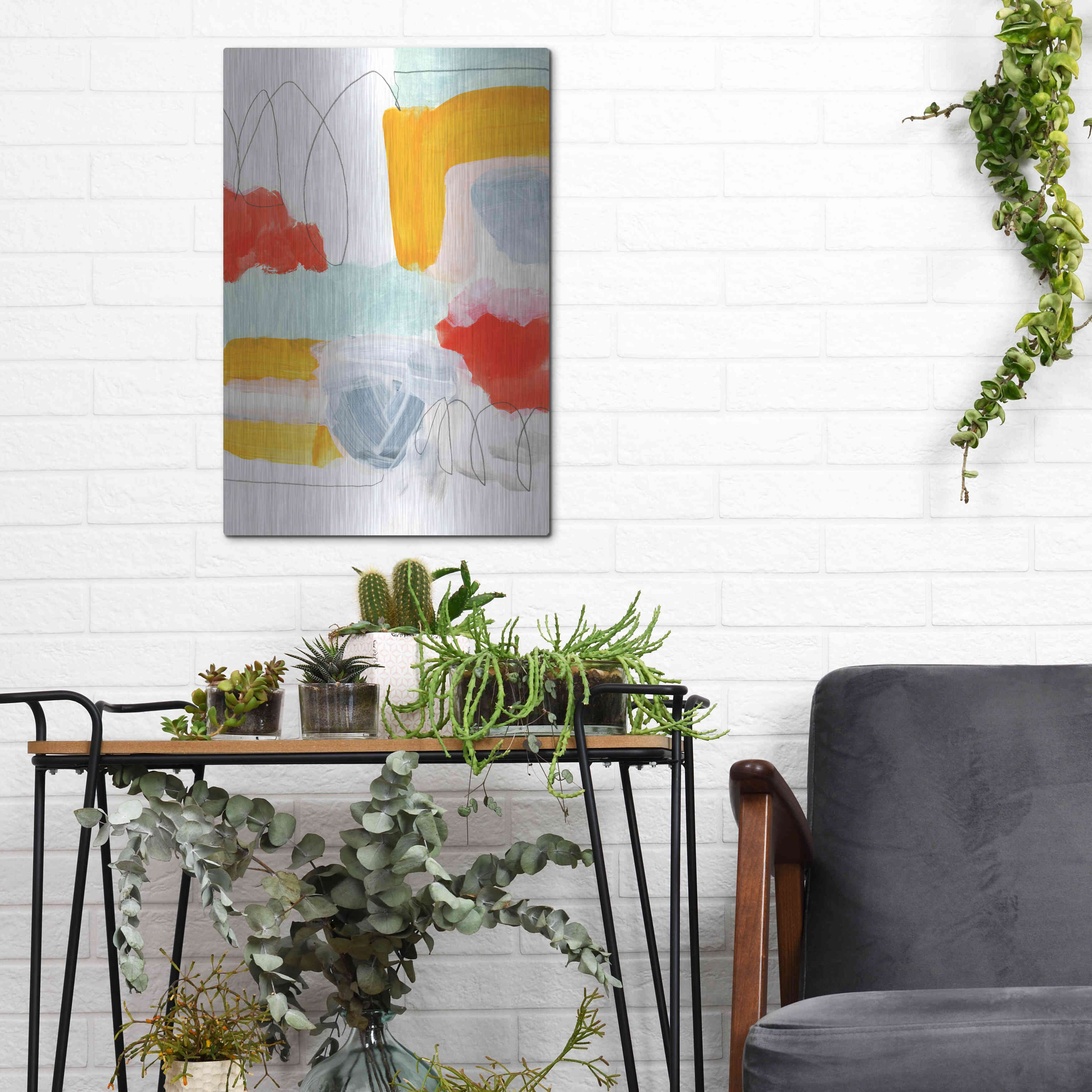 Orren Ellis 'Abstract Painting XVI' by Iris Lehnhardt, Metal Wall Art ...