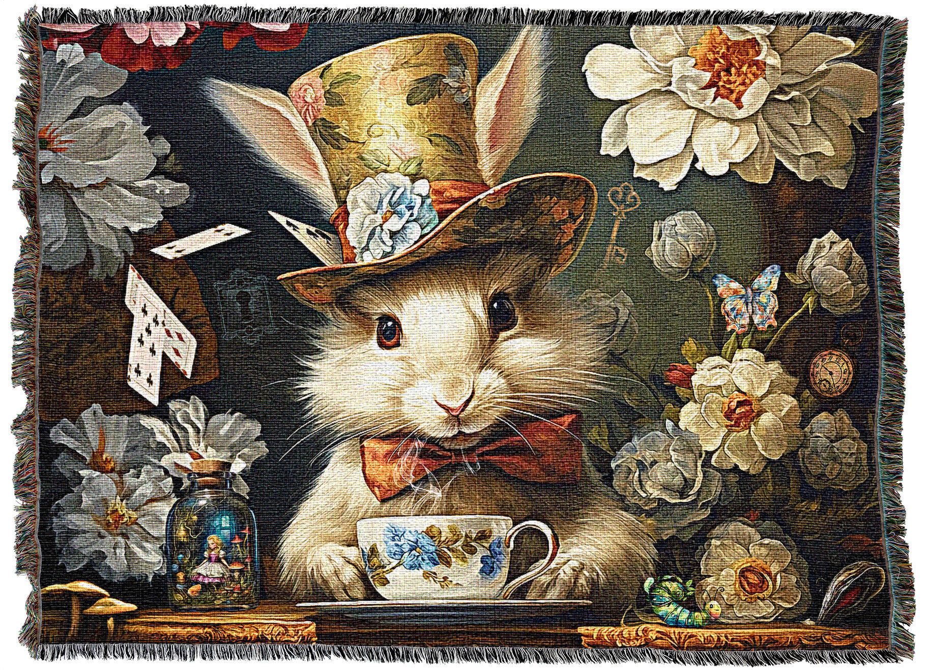 Pure Country Weavers Rabbit Blanket Tapestry Throw Woven from Cotton ...