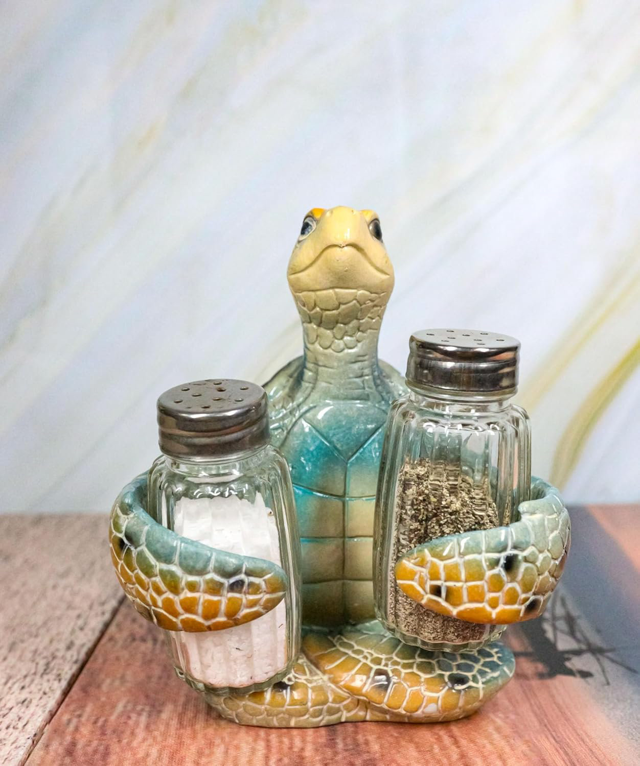 Breakwater Bay Nautical Marine Blue Giant Sea Turtle Hugging Salt And ...