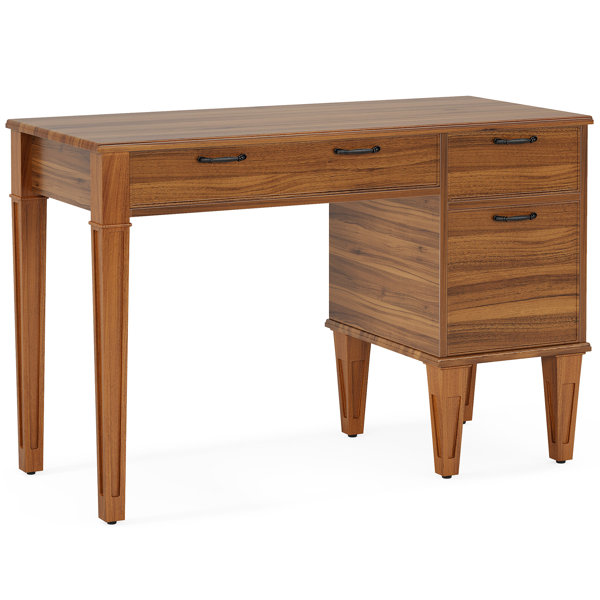 Red Barrel Studio® 47" Computer Desk With 3 Drawers, Brown Office Desk ...