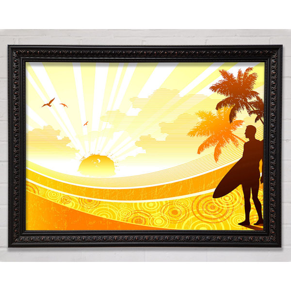 Sansibar Home Sunshine Surfer - Einzelner Bilderrahmen Kunstdrucke ...