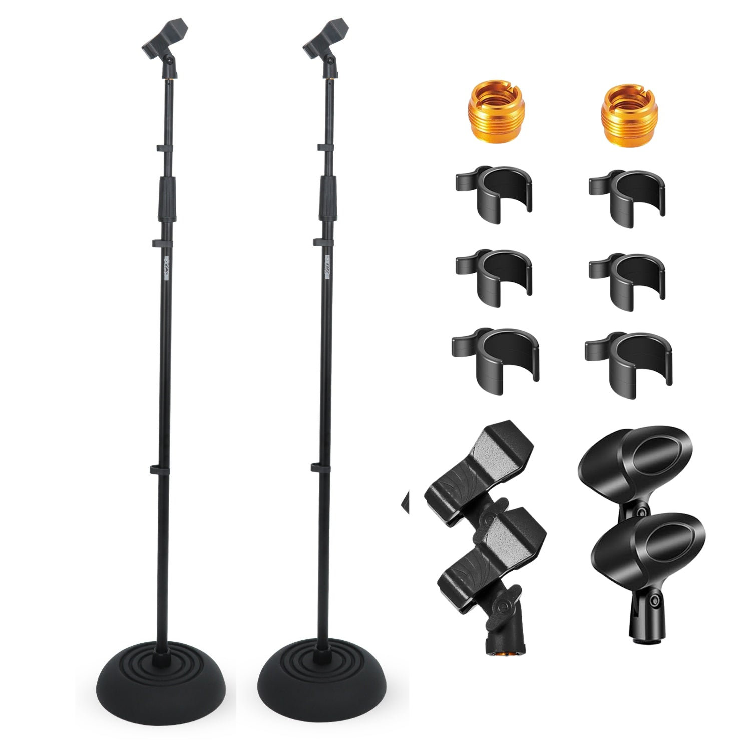 Rebrilliant 5Core Mic Stand Pair Floor Heavy Duty Height Adjustable ...