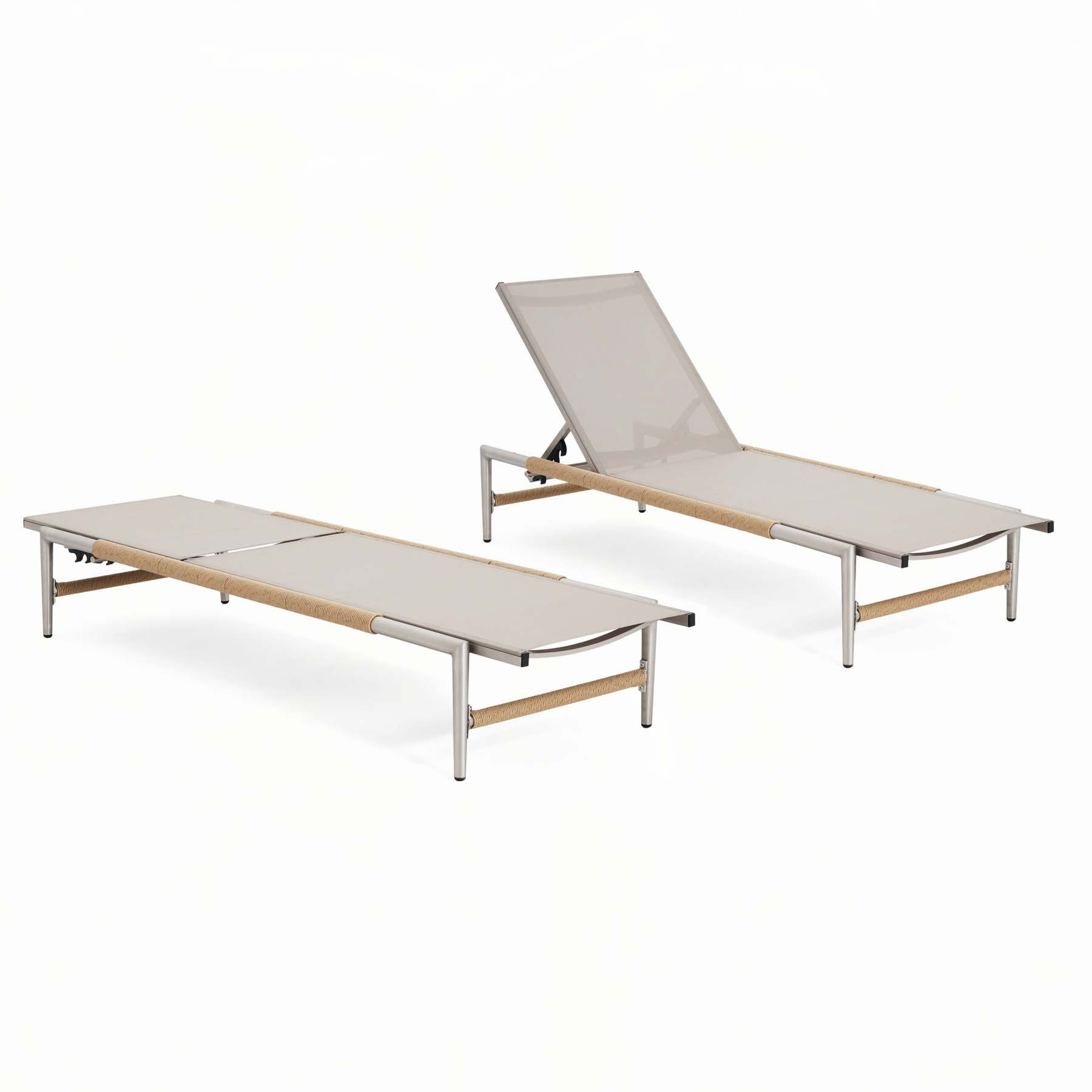 Latitude Run® Premium Aluminum Chaise Lounges Set for Outdoor ...
