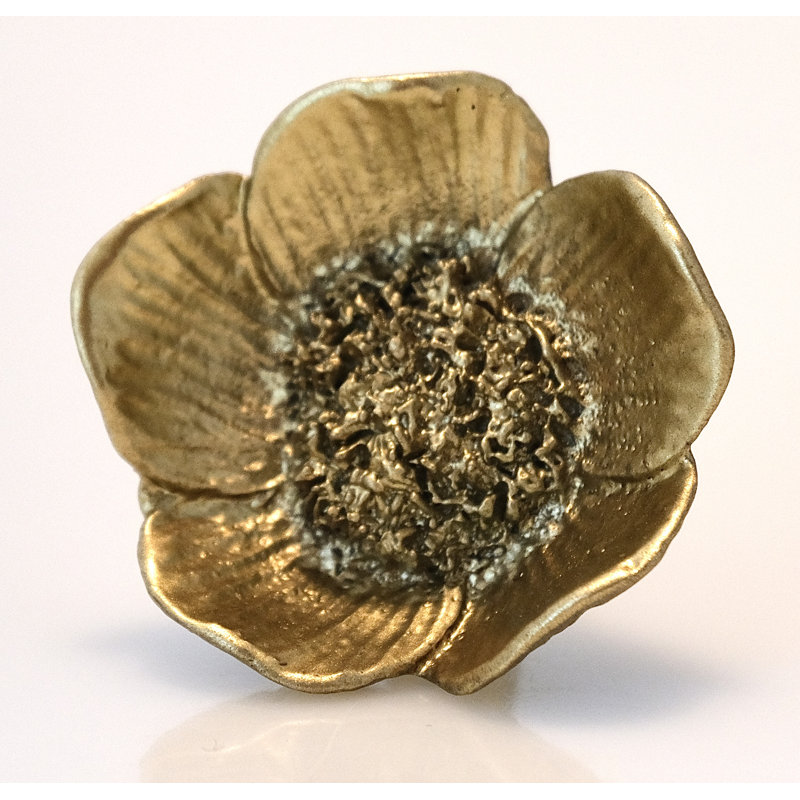 Charleston Knob Company Flower Knob in Antique Gold finish & Reviews ...