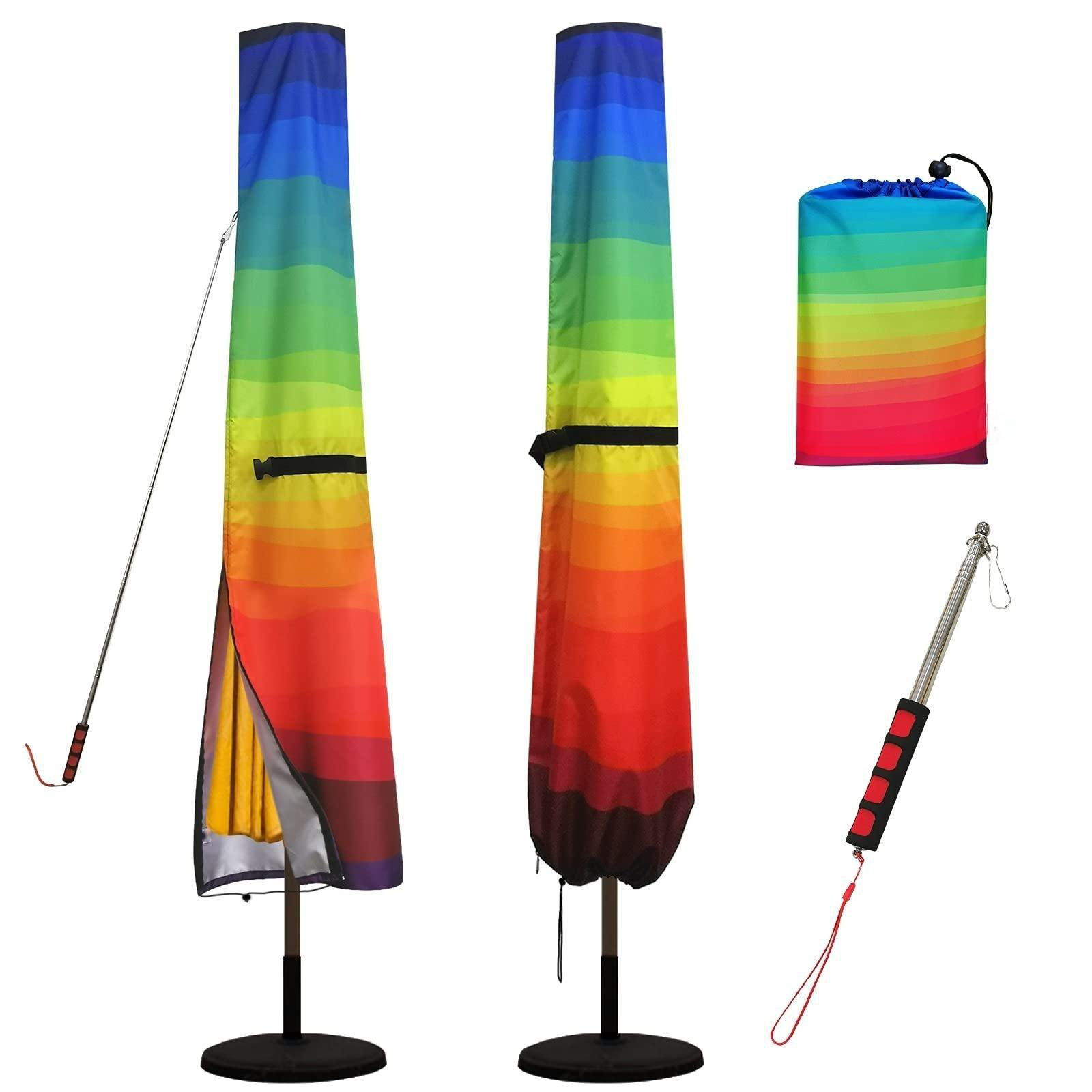 Bayou Breeze Outside Parasol Cover, 420D Oxford Patio Umbrella Covers ...