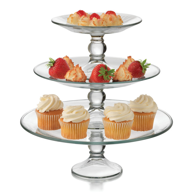 Libbey Selene 3-Tier Glass Footed Server Set & Reviews | Wayfair