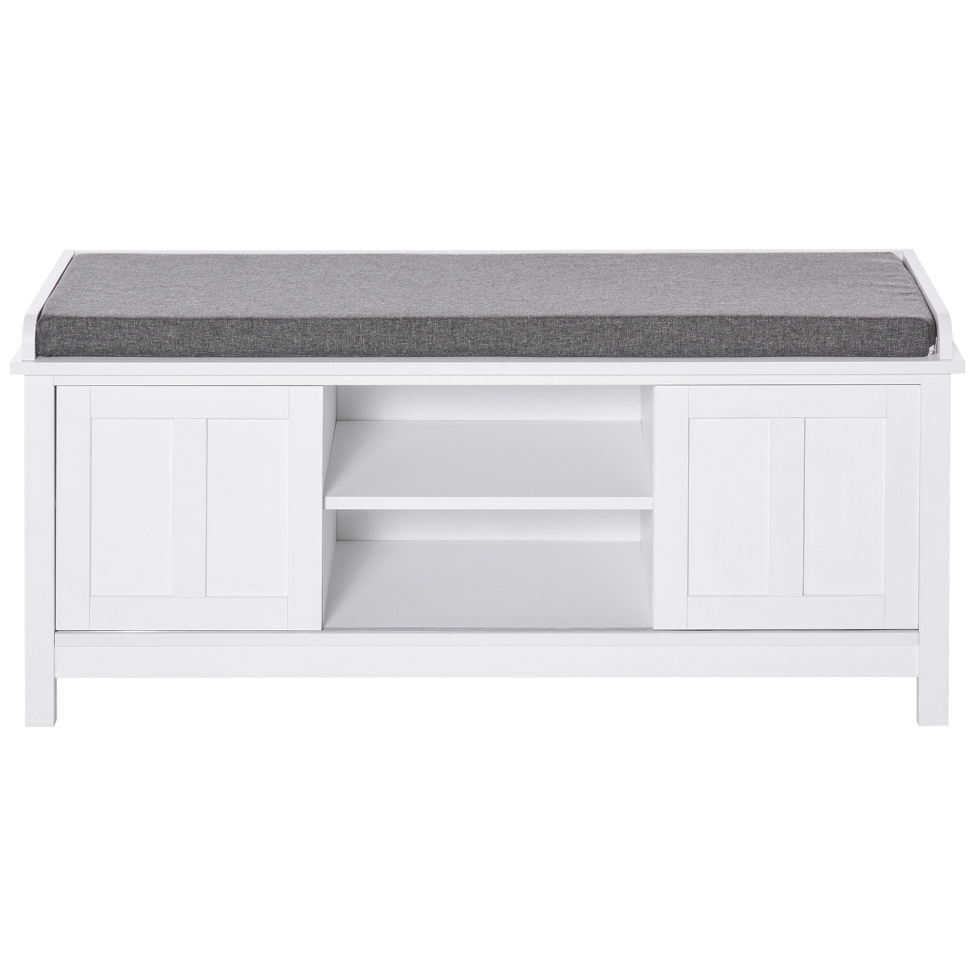 Red Barrel Studio® HOMCOM Entryway Shoe Bench Storage Ottoman With ...