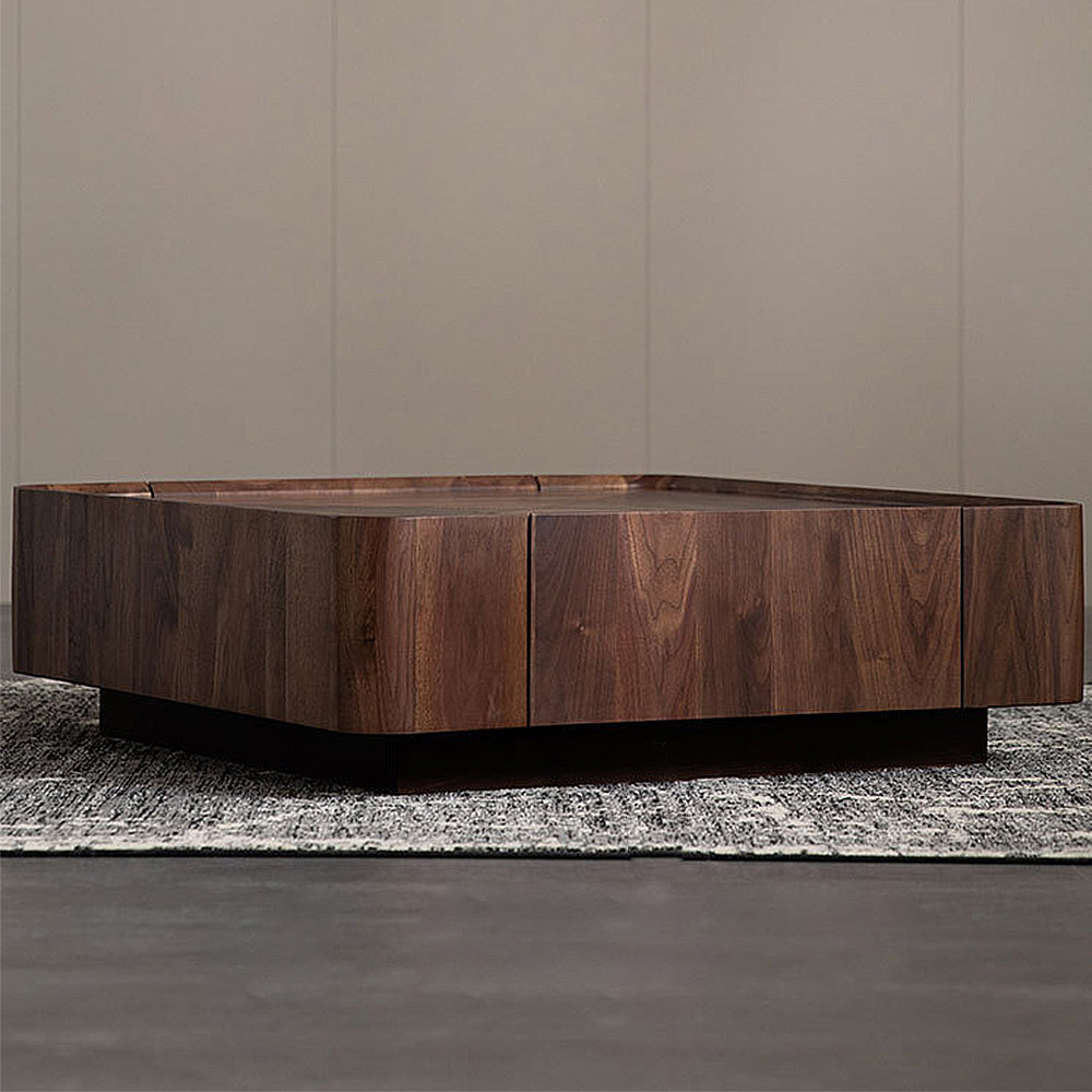 Bkoksety Minimalist Solid Wood Coffee Table Storage Table | Wayfair