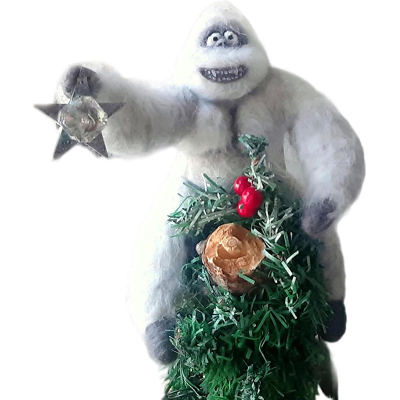 Ophelia & Co. Abominable Snowman Tree Topper Pose-Able Arms Funny ...