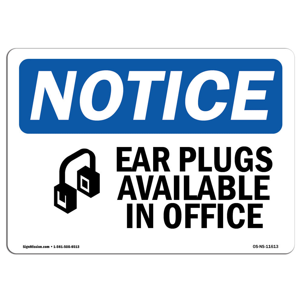 SignMission Ear Plugs Available in office Sign with Symbol - Wayfair Canada