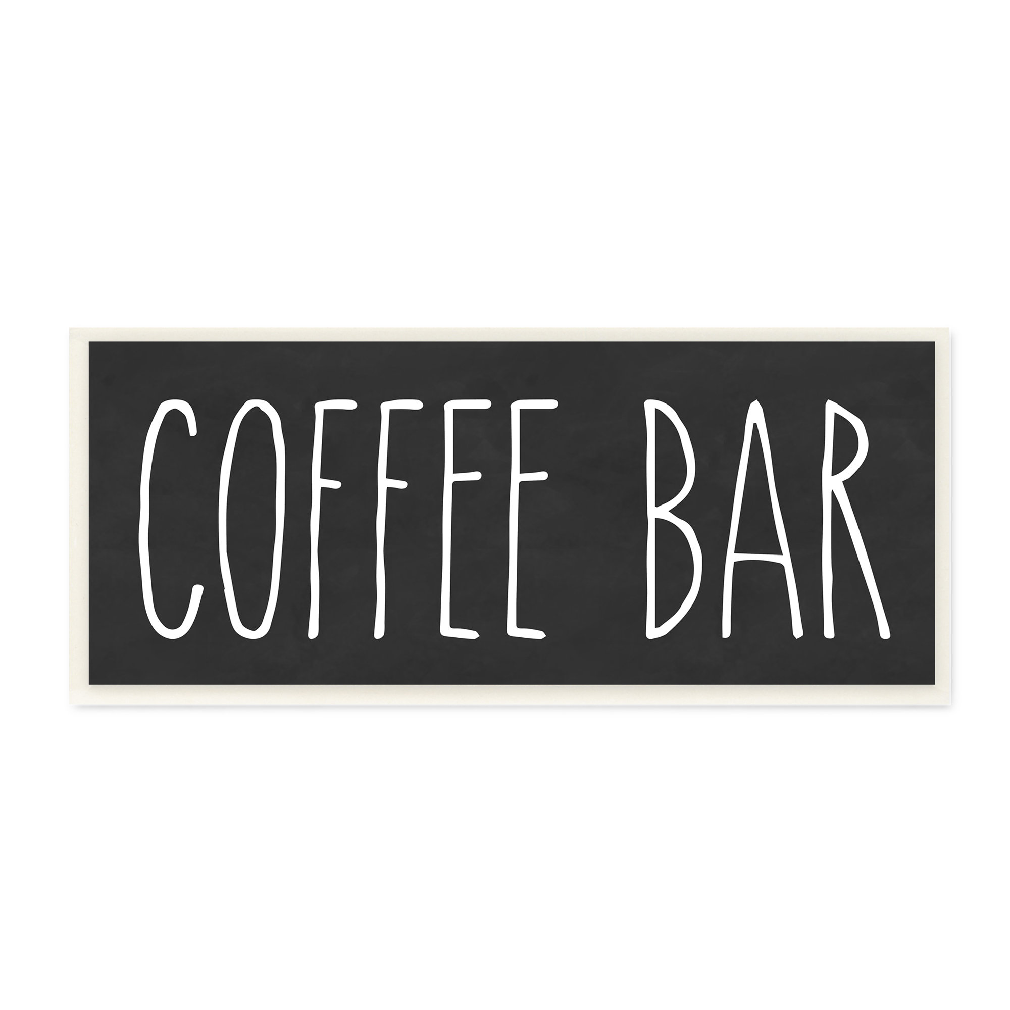 Stupell Industries Coffee Bar Casual Text Typography Kitchen Sign Wall ...
