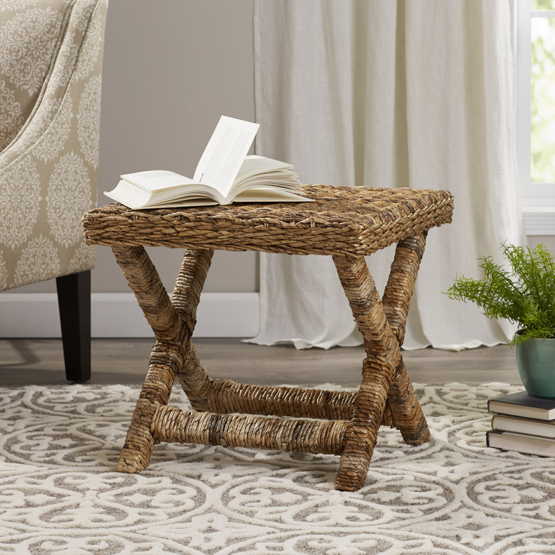 Highland Dunes Willow Solid Wood Accent Stool & Reviews | Wayfair