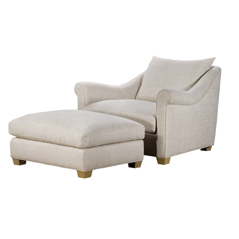 Rosecliff Heights Lybarger Extra Wide Luxurious Smooth Fabric Armchair ...