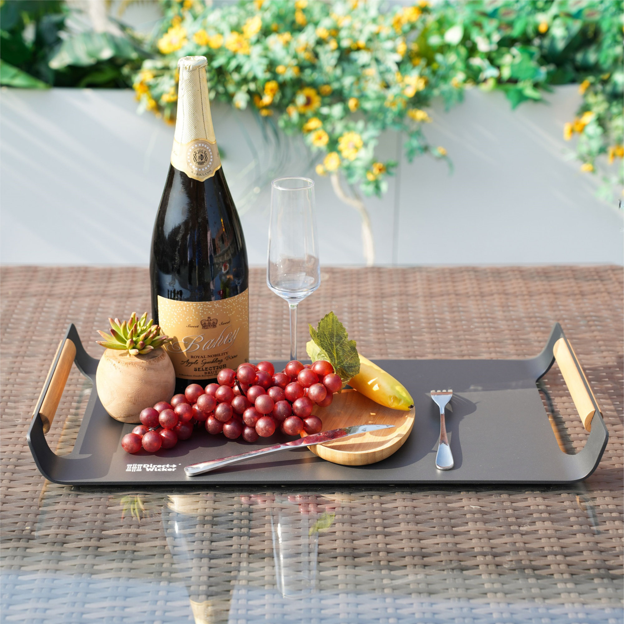 Hokku Designs Aluminium Outdoor Tray | Wayfair