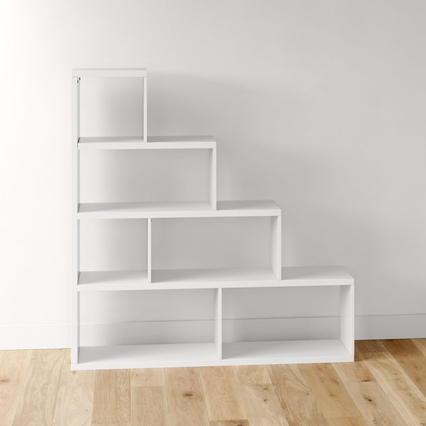 Latitude Run® Alinea 64" H x 61" W Step Bookcase & Reviews | Wayfair