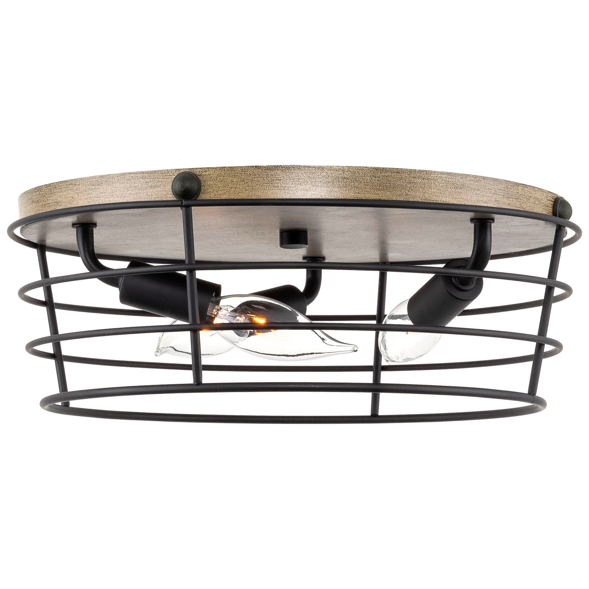 Gracie Oaks Presley 12.5" 3-Light Modern Farmhouse Flush Mount Ceiling ...