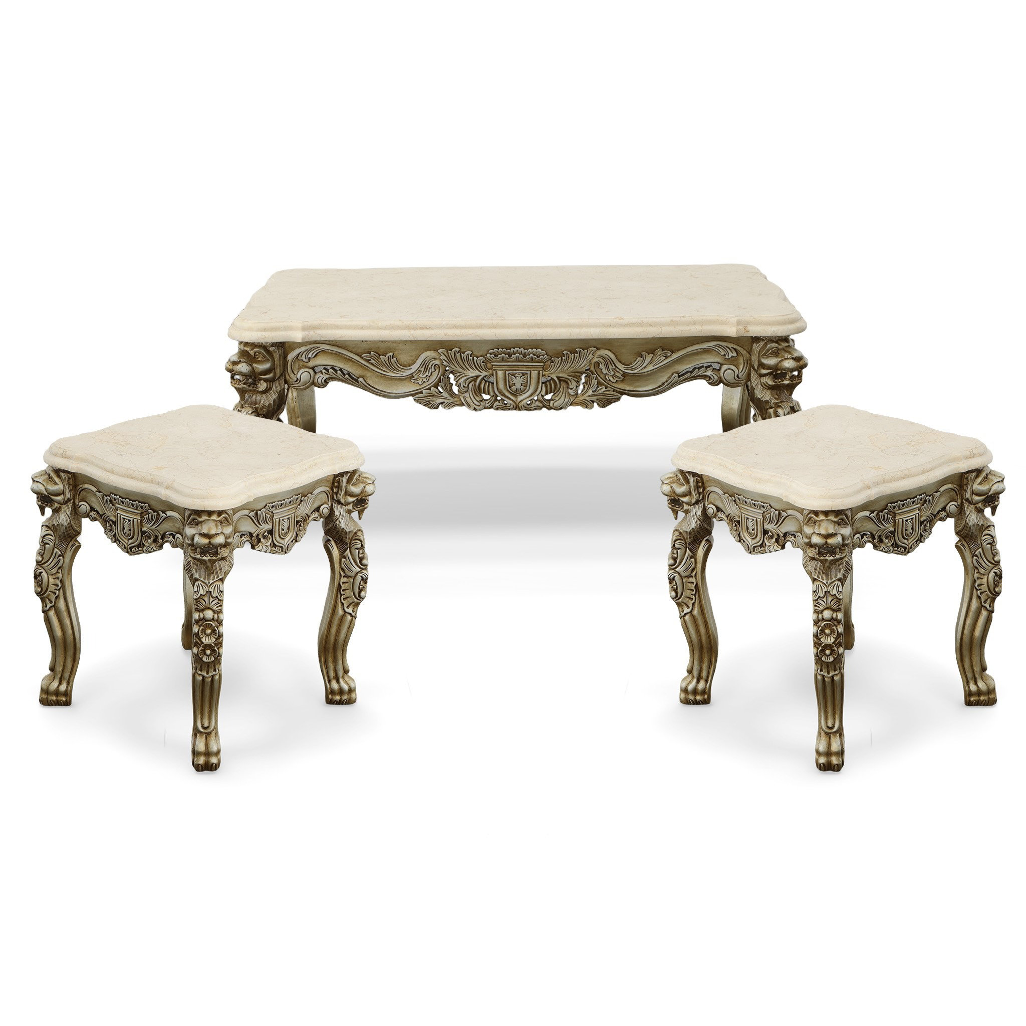 AFD Home Lion 3 Piece Coffee Table Set | Wayfair