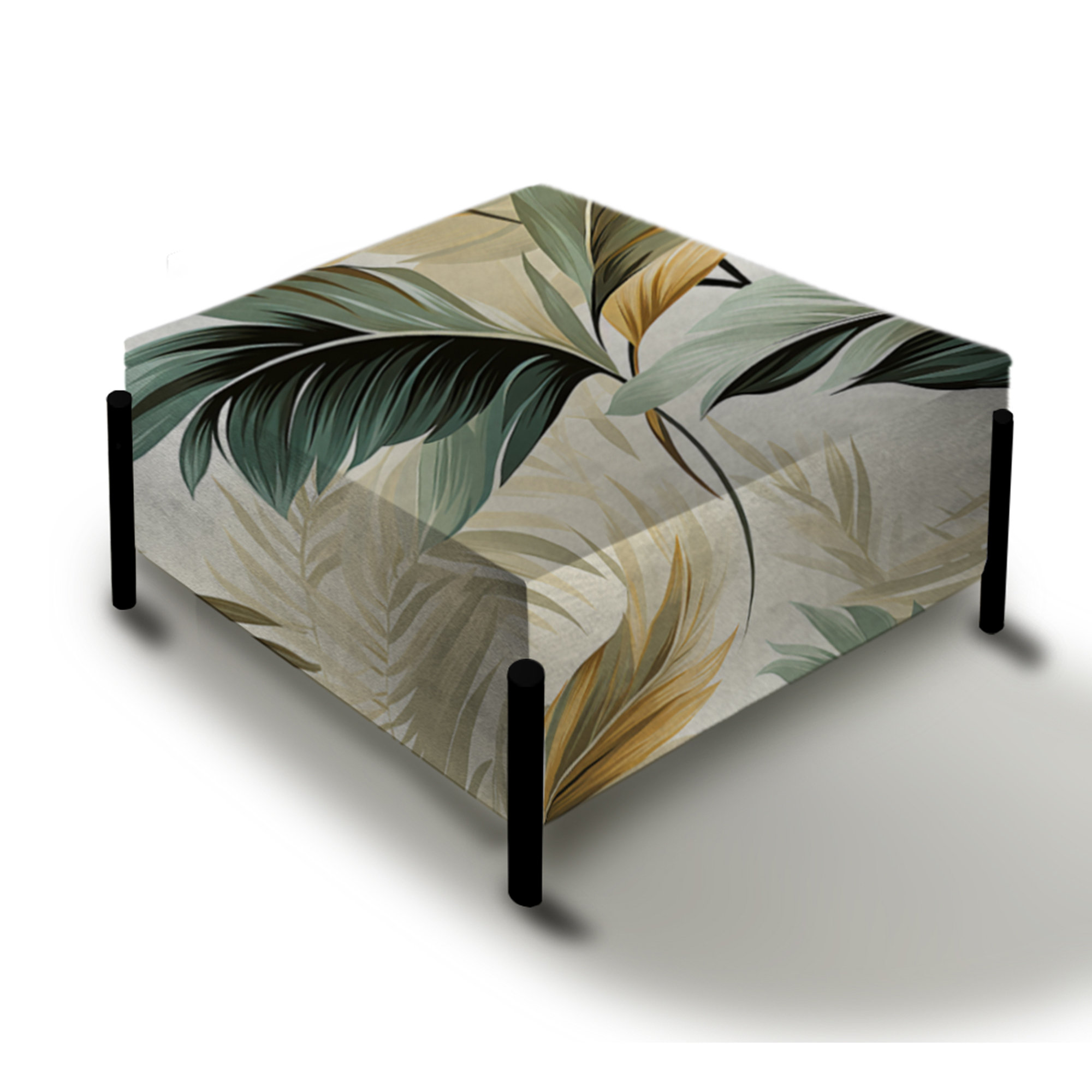 Design Art Tranquil Retreat Tropical Pattern - Tropical Large Square ...