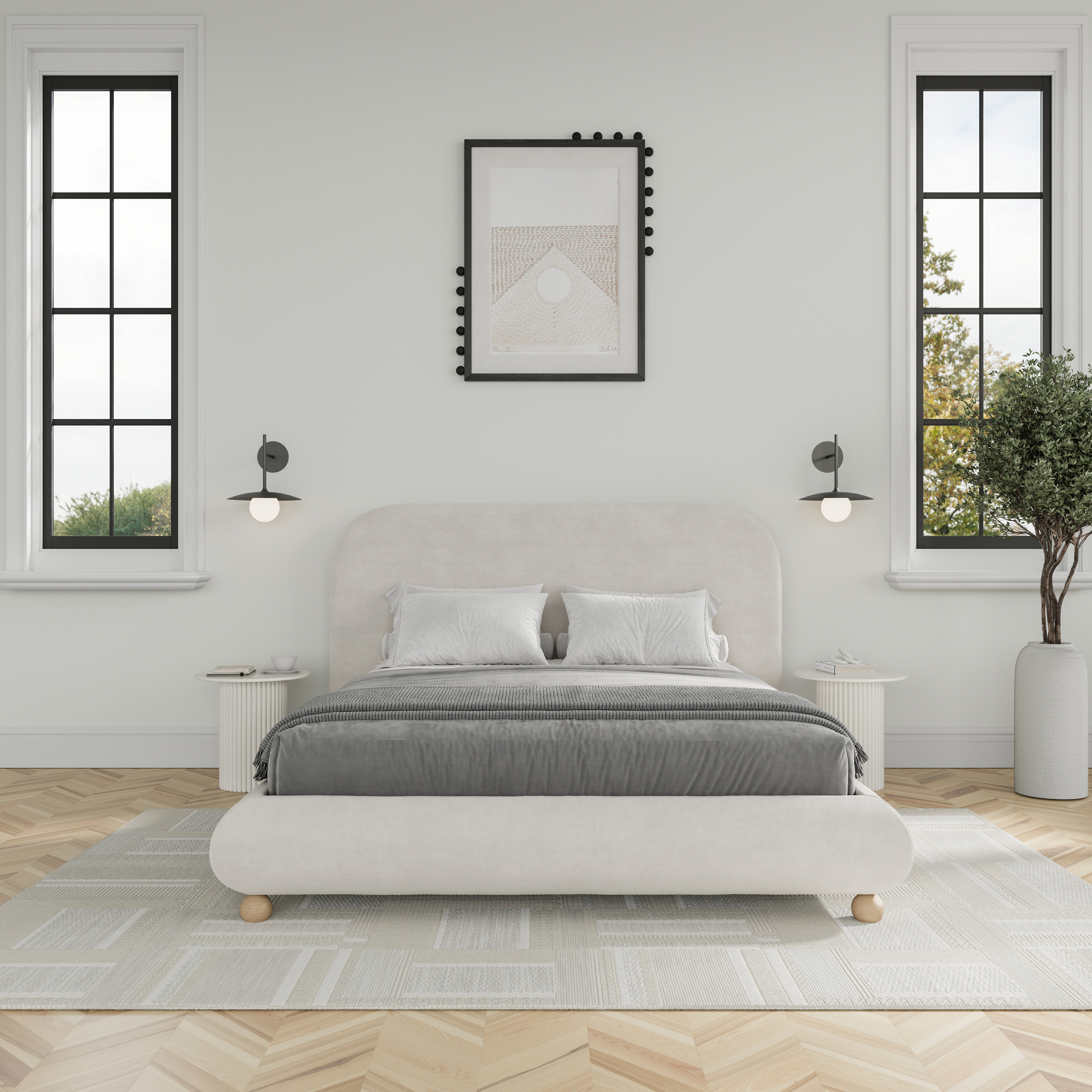 Latitude Run® Burdge Ball Feet Upholstered Bed & Reviews - Wayfair Canada