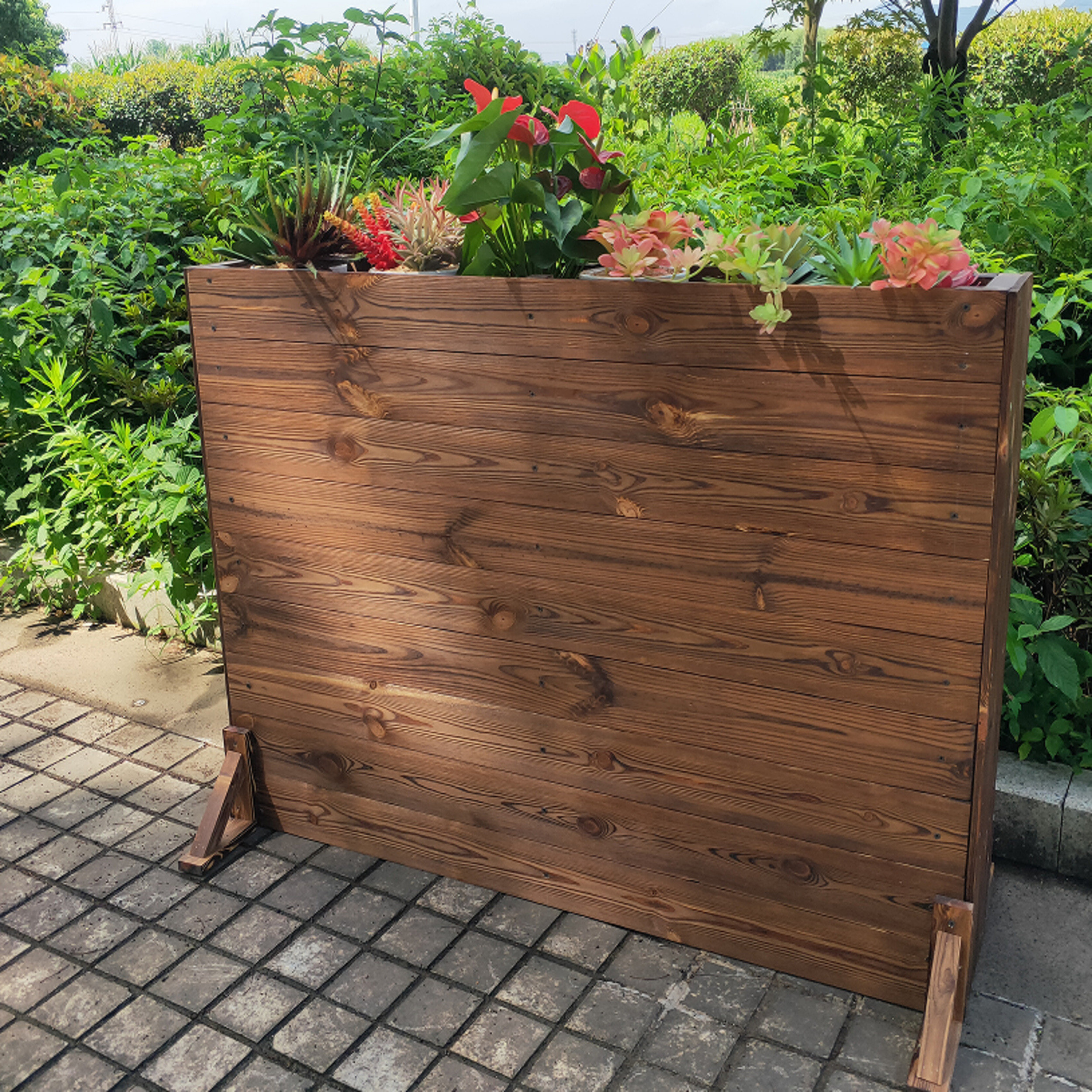 Loon Peak Dafayon 36" x 48" x 8" Premium Outdoor Treated Cafe Planter ...