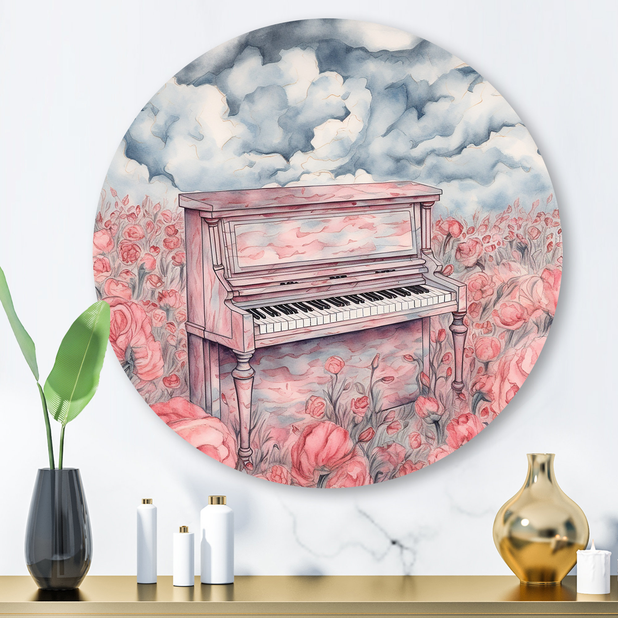 Ophelia & Co. Jimmesha " Piano Heaven IV " on Metal | Wayfair